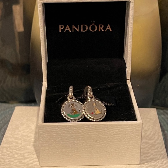 Pandora | Jewelry | Pandora Dog And Cat Stick Figure Dangle Charms ...